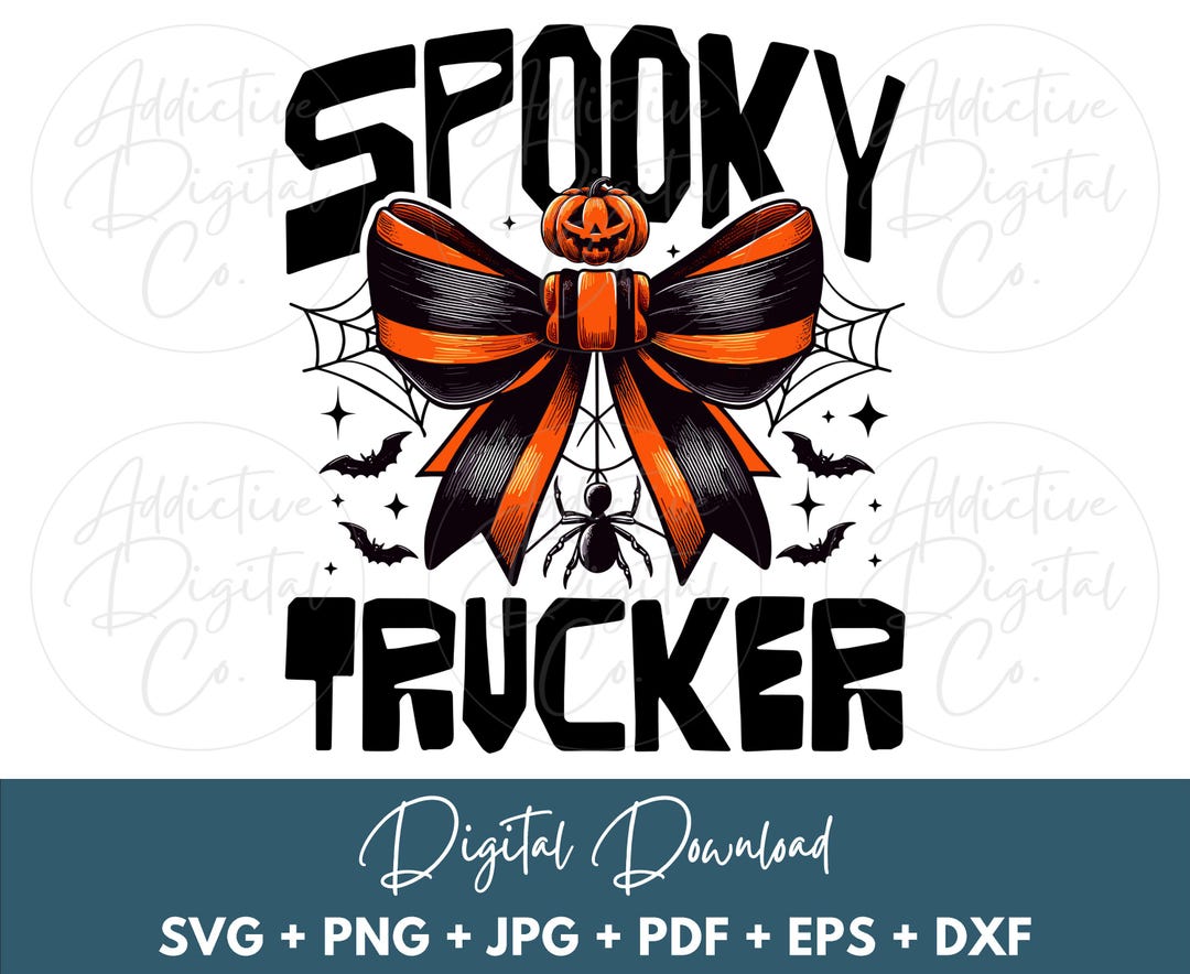 Halloween Trucker Svg, Spooky Trucker Svg Png, Spooky Truck Driver ...