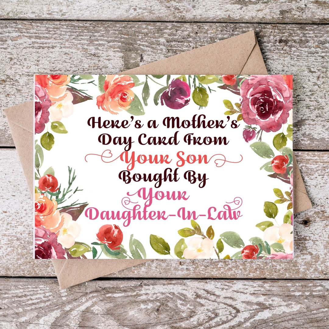 Printable Mother's Day Card 5x7, Instant Digital Download PDF, Heres A ...