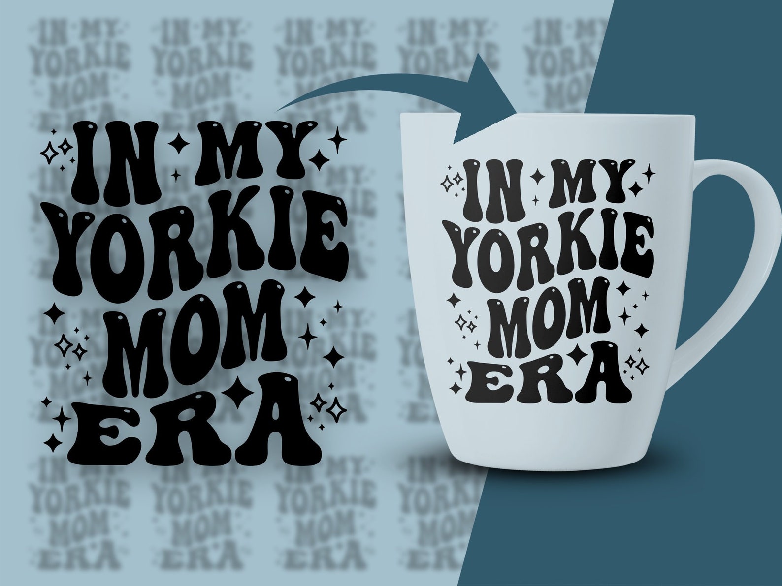In My Yorkie Mom Era Svg Png, Yorkshire Terrier Mother Svg, Yorkie ...