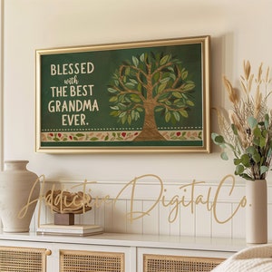 Family Tree Frame Tv Art, Mother's Day Grandmother Art Tv Decor ...