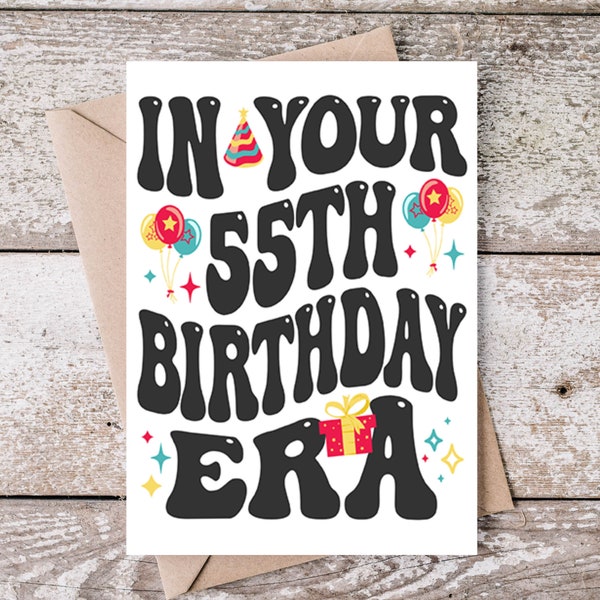 55 Year Old Birthday Card - Etsy