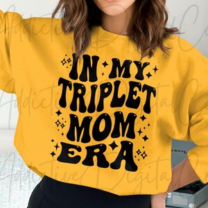 In My Triplet Mom Era Svg Png, Mother of Triplets Svg, Multiples Mama ...