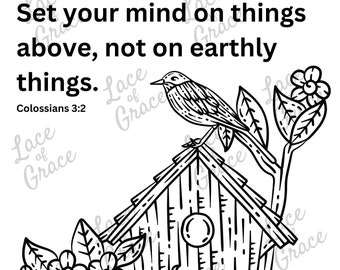Bible Coloring Page Colossians 3:23-24 - Etsy