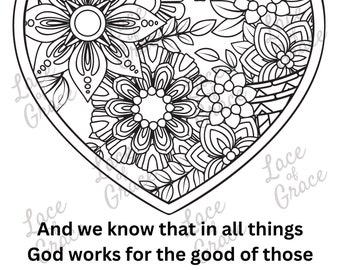 Romans 8:28 All Things Work Together, Jesus Coloring Page, Printable ...