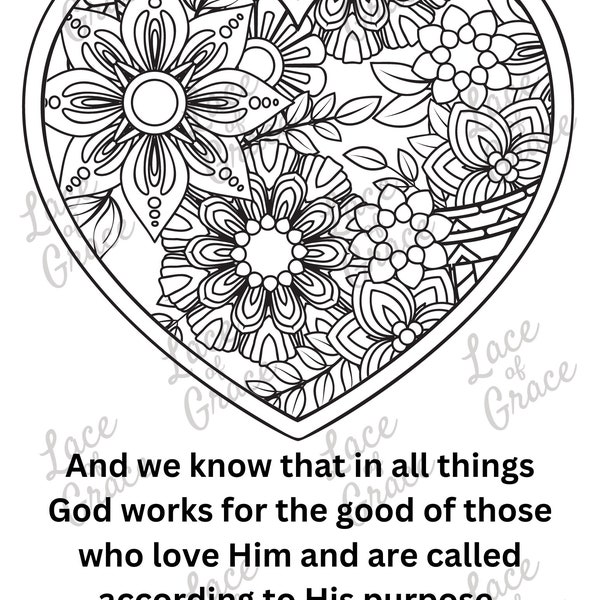 Romans 8 Coloring Page - Etsy