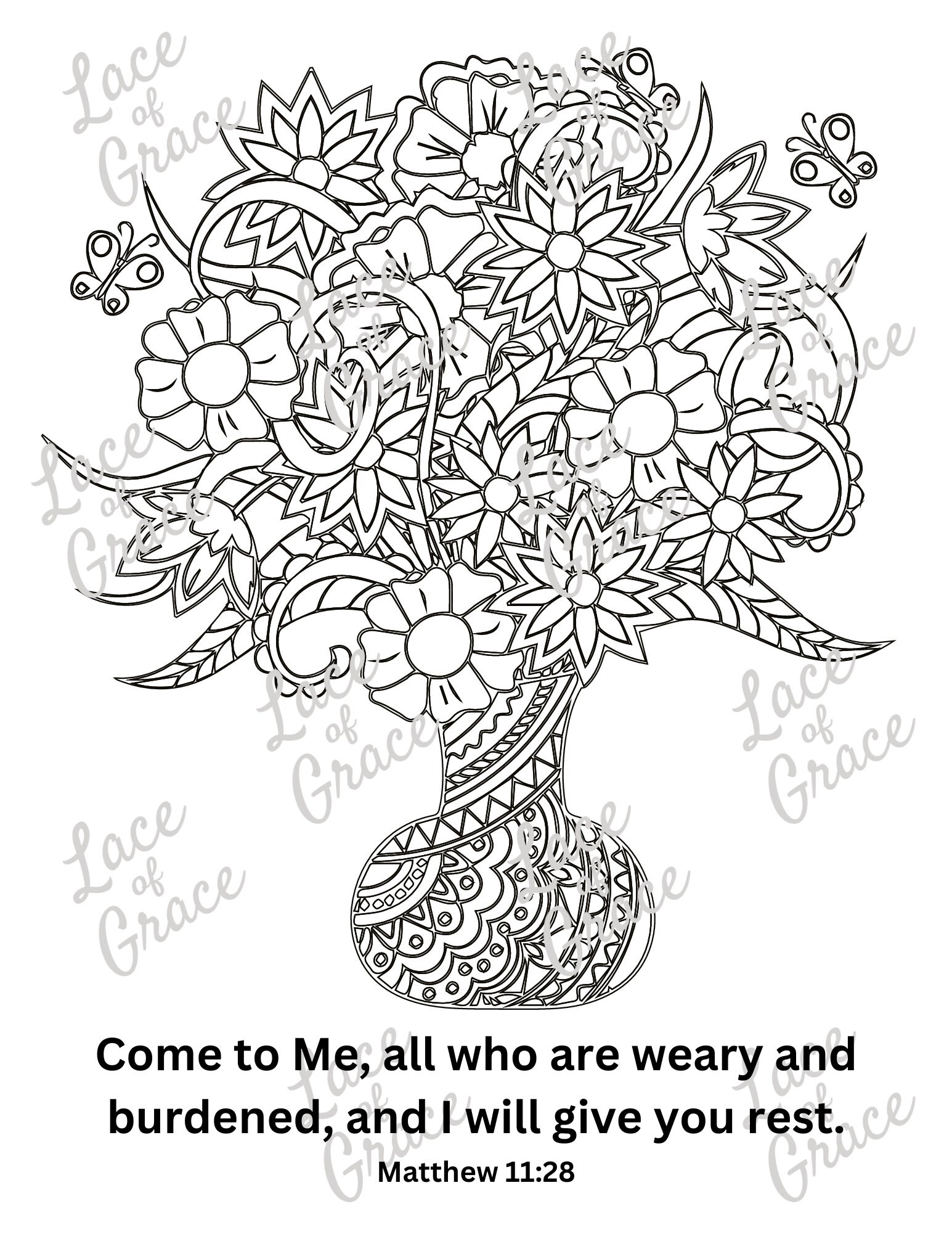 Bundle #5: 5 Bible Coloring Pages - Etsy