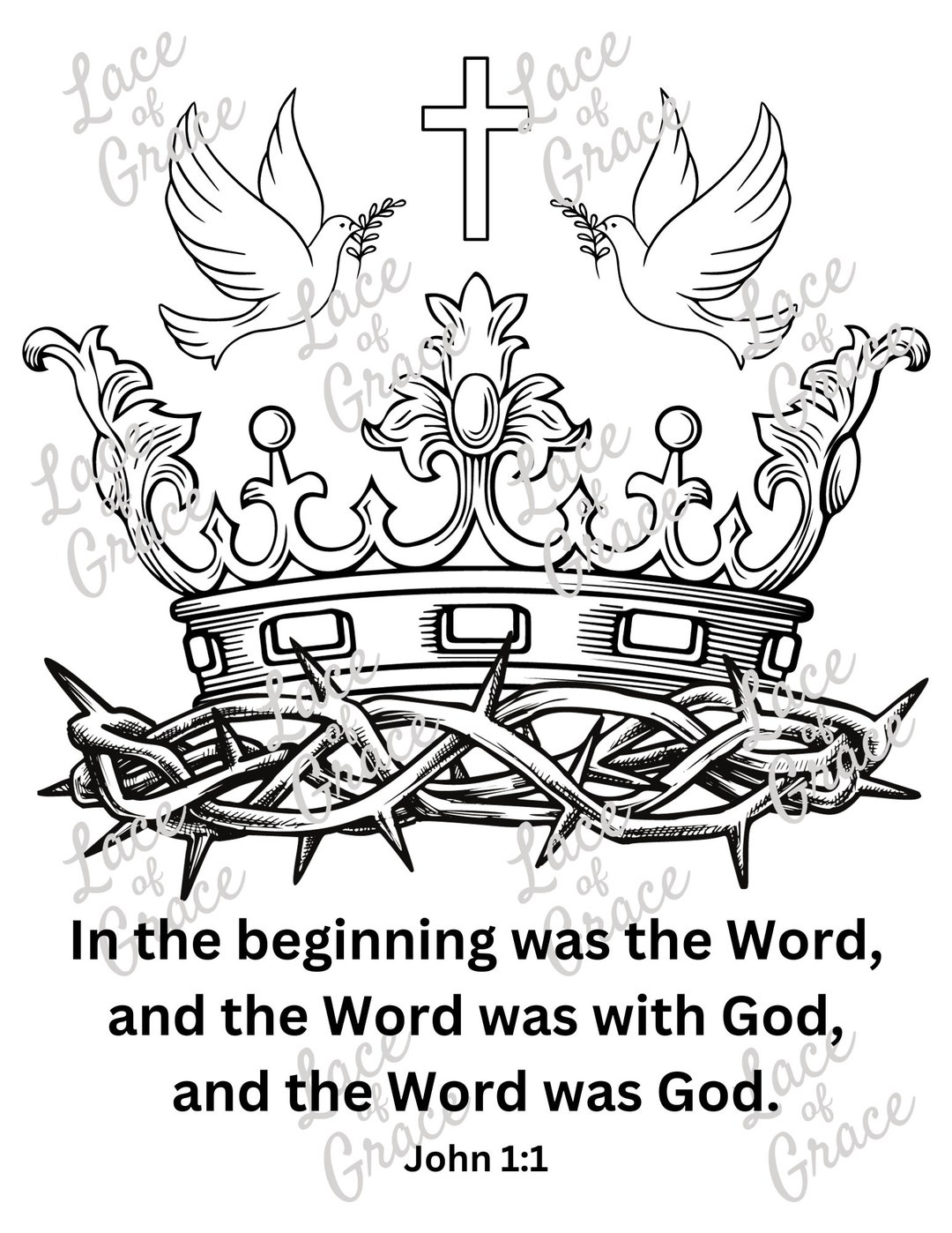 Bible Coloring Page - John 1:1 - Etsy