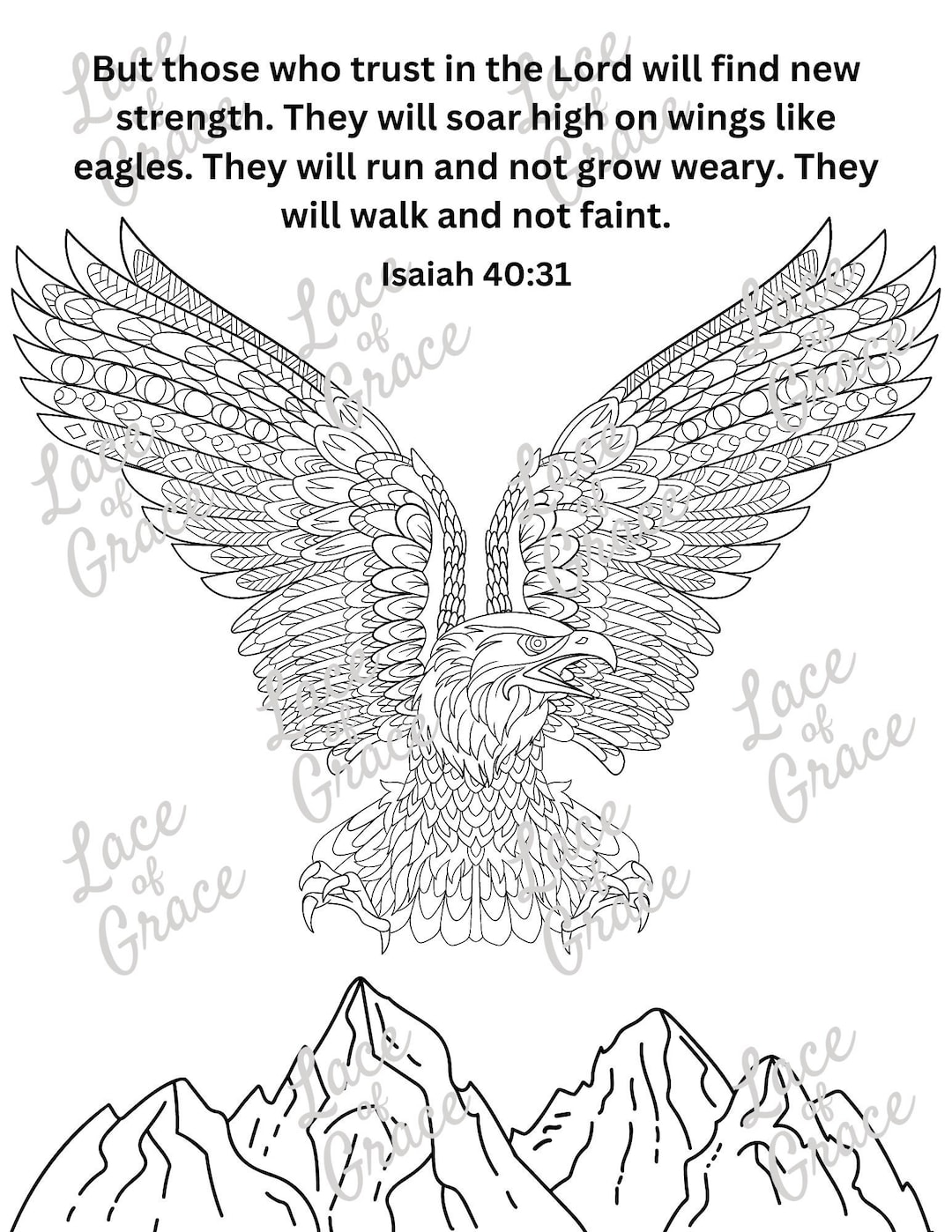Isaiah 40 31 Coloring Page Sketch Coloring Page