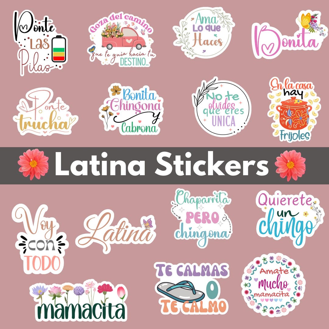 Latina Stickers PNG Bundle |latina Stickers Png |laptop Stickers ...