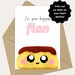 I'm Your Biggest Flan Greeting Card . Food Pun, Cute, Funny, Kawaii ...