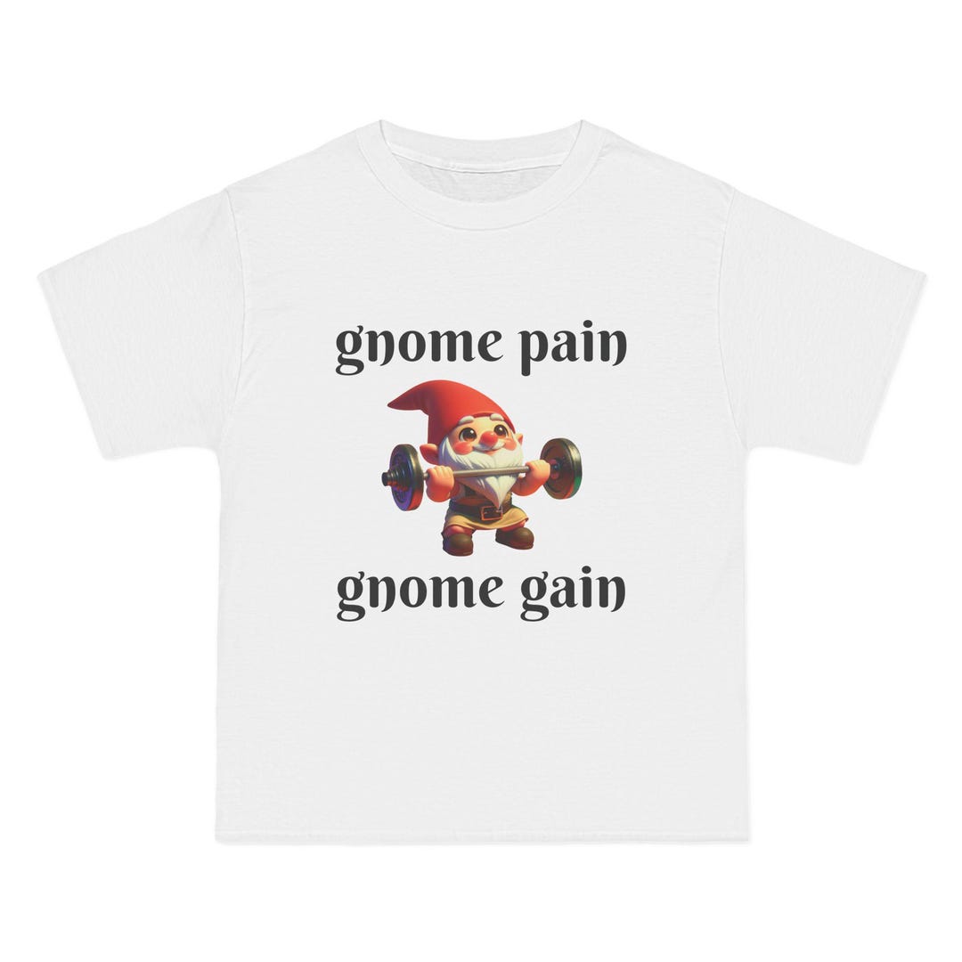 Funny Gnome Workout Shirt – "gnome Pain Gnome Gain" Gardening Gym Pun T ...