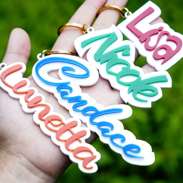 Name Keychain - Etsy