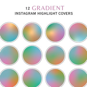Summer Gradient Instagram Highlight Covers, (digital Download) - Etsy
