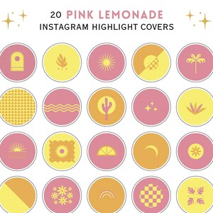 Instagram Highlight Covers, Pink Instagram, Summer Highlight Covers - Etsy
