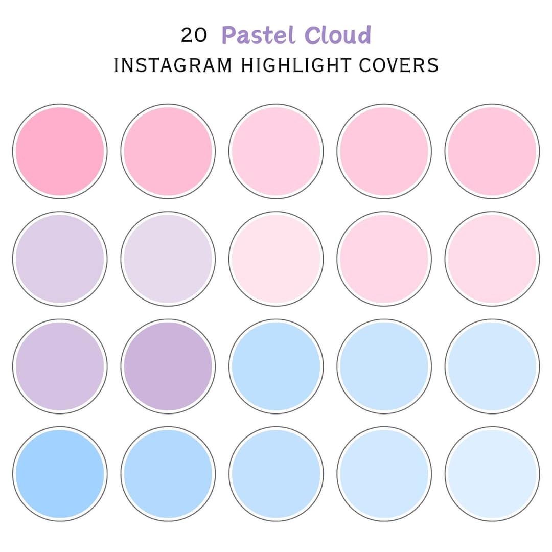 Instagram Highlight Covers, Pastel Cloud Instagram Colors, IG Story ...