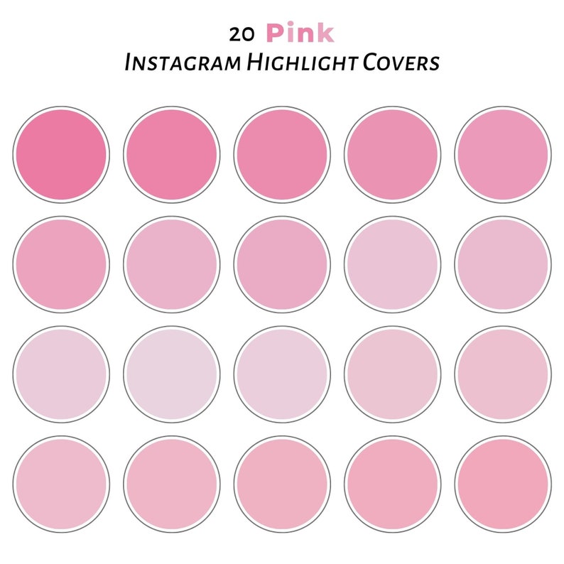 Instagram Highlight Covers, Pink Instagram Icons, Shades of Pink - Etsy