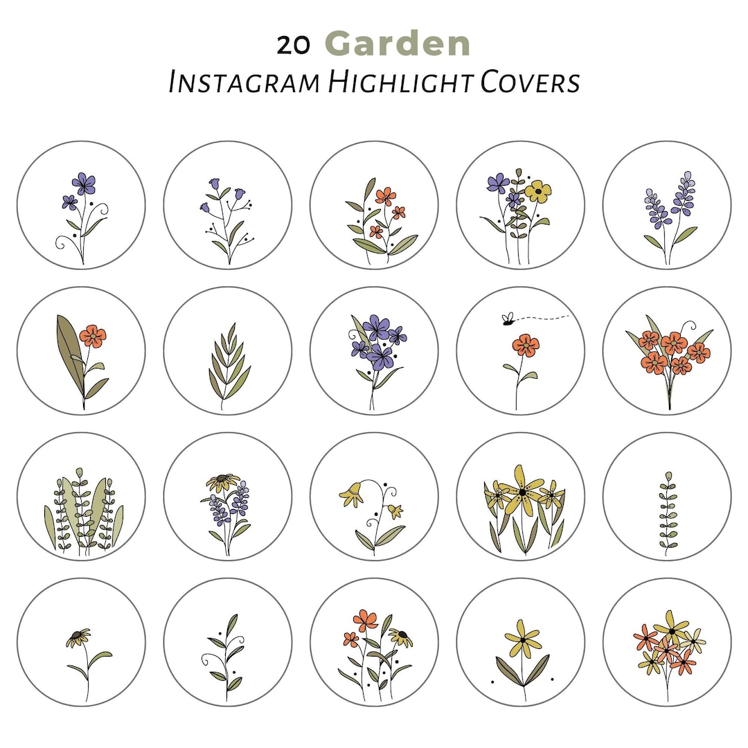 Instagram Highlight Covers, Garden Instagram, Flower Highlight Icons - Etsy