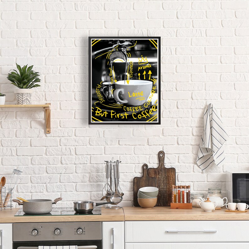 Vintage Grunge Coffee Poster, Coffee House Vibe Poster, Designer Wall ...