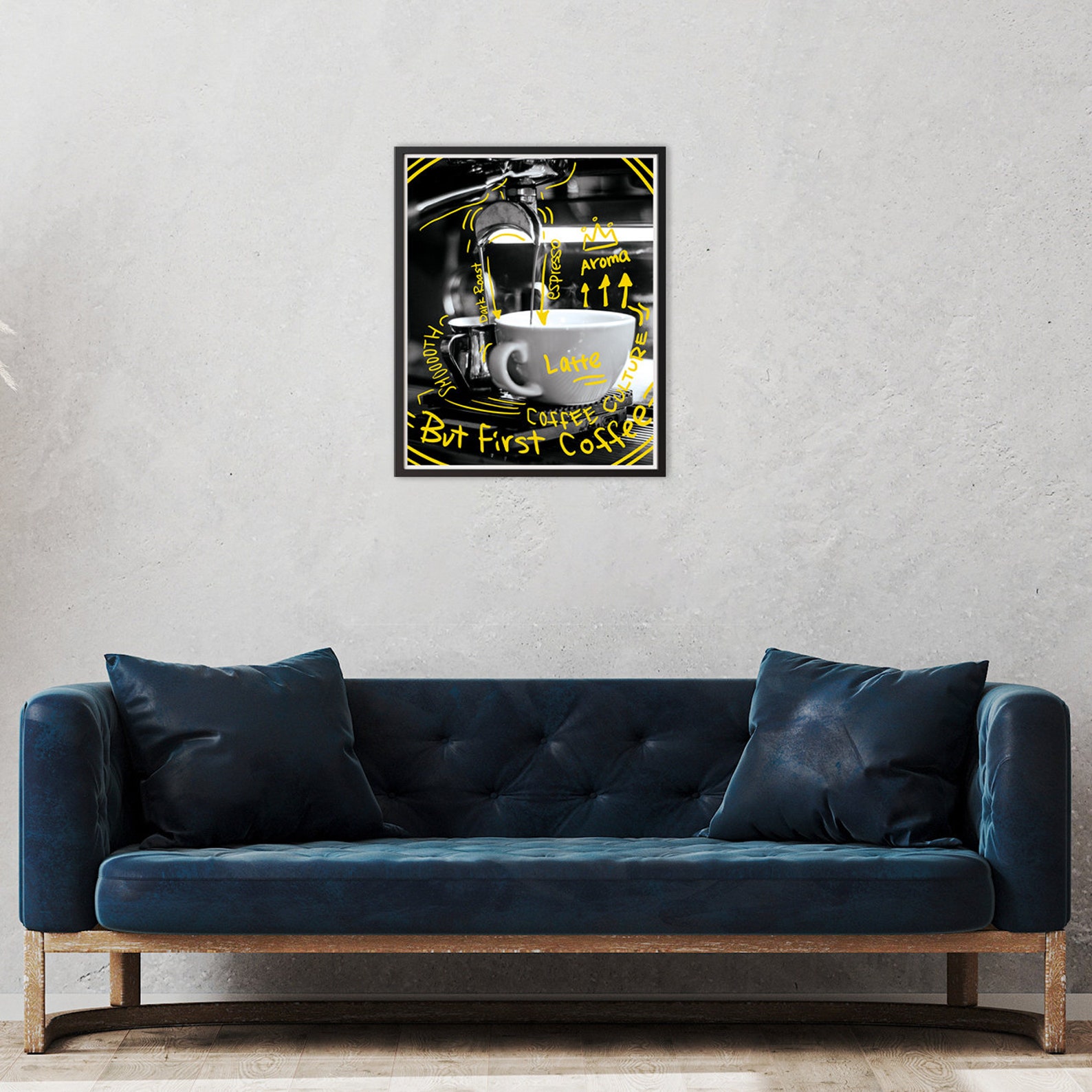 Vintage Grunge Coffee Poster, Coffee House Vibe Poster, Designer Wall ...
