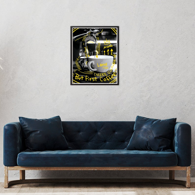 Vintage Grunge Coffee Poster for Coffee Lovers - Etsy