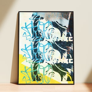 Grunge Poster, Abstract Urban Art and Graffiti Print, Grunge Room Decor ...