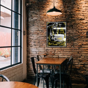 Vintage Grunge Coffee Poster, Coffee House Vibe Poster, Designer Wall ...