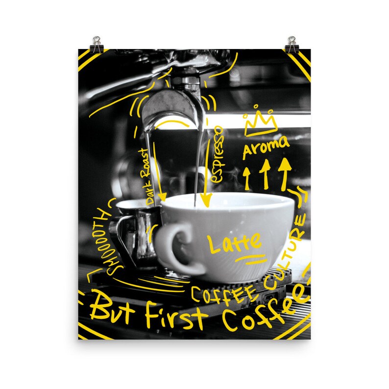 Vintage Grunge Coffee Poster, Coffee House Vibe Poster, Designer Wall ...