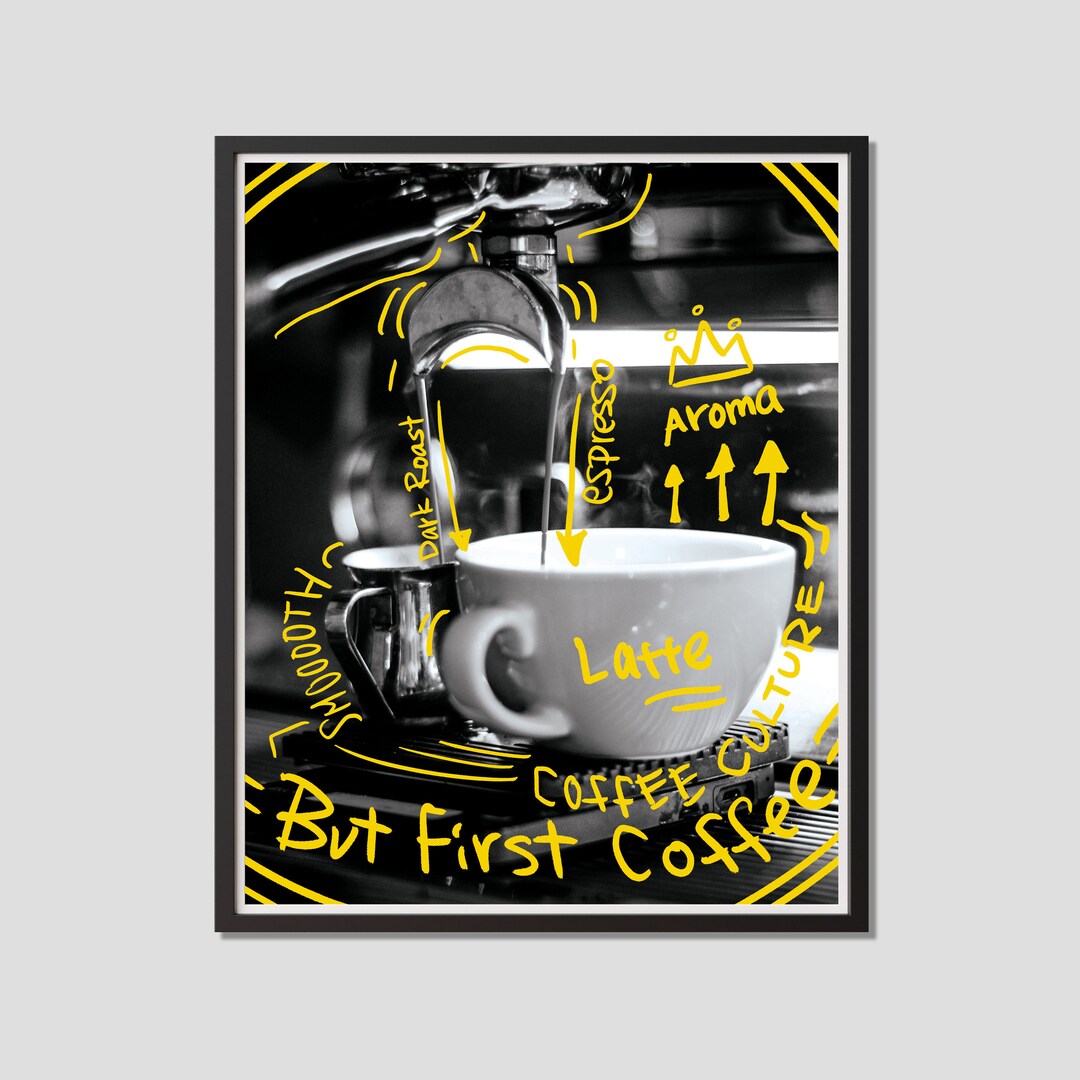 Vintage Grunge Coffee Poster, Coffee House Vibe Poster, Designer Wall ...