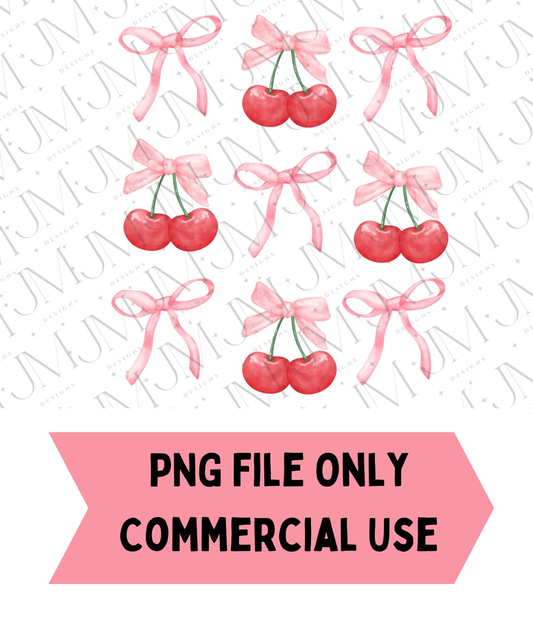 Pink Bow Cherries Coquette Png File, Soft Girl Era, Coquette PNG File ...