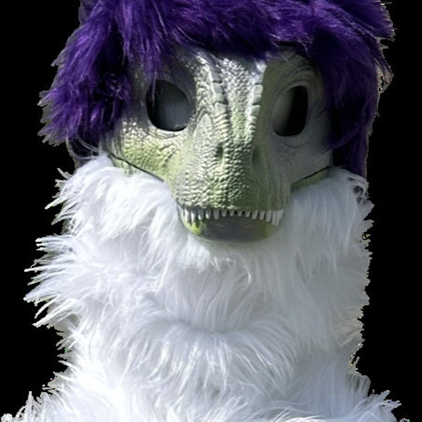 Handmade Furry Dinosaur Mask - Etsy