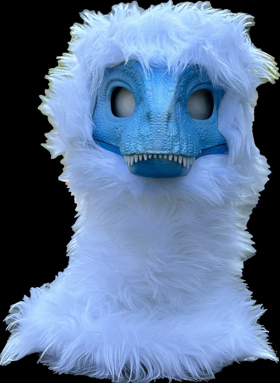 YETI: Handmade Furry Dinosaur Masks With Roar Sound - Etsy