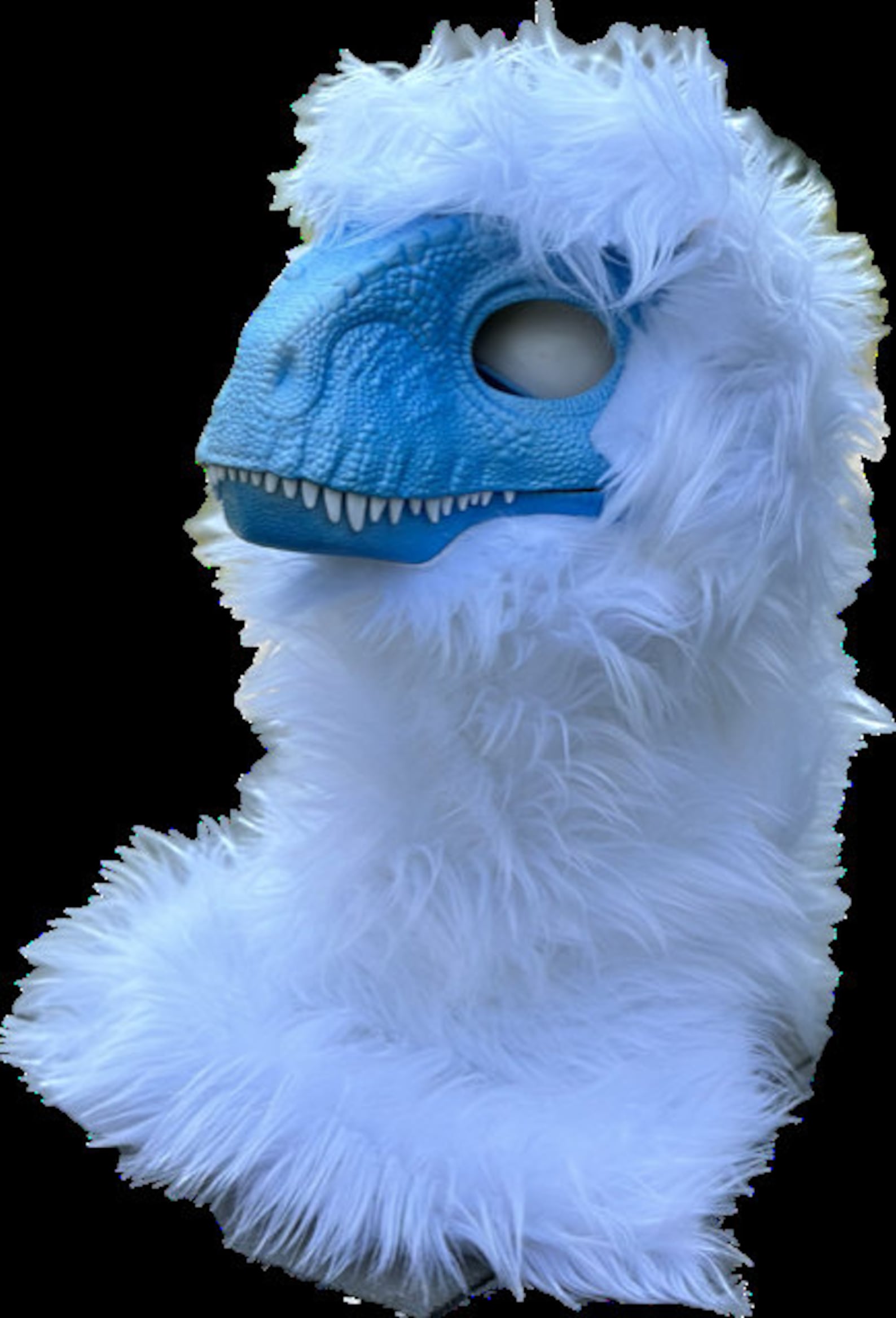 YETI: Handmade Furry Dinosaur Masks With Roar Sound - Etsy