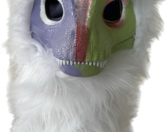YETI: Handmade Furry Dinosaur Masks With Roar Sound - Etsy