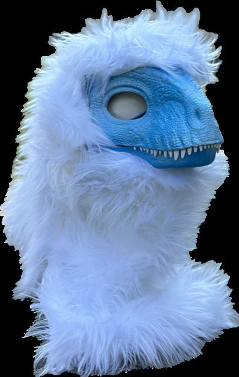 YETI: Handmade Furry Dinosaur Masks With Roar Sound - Etsy