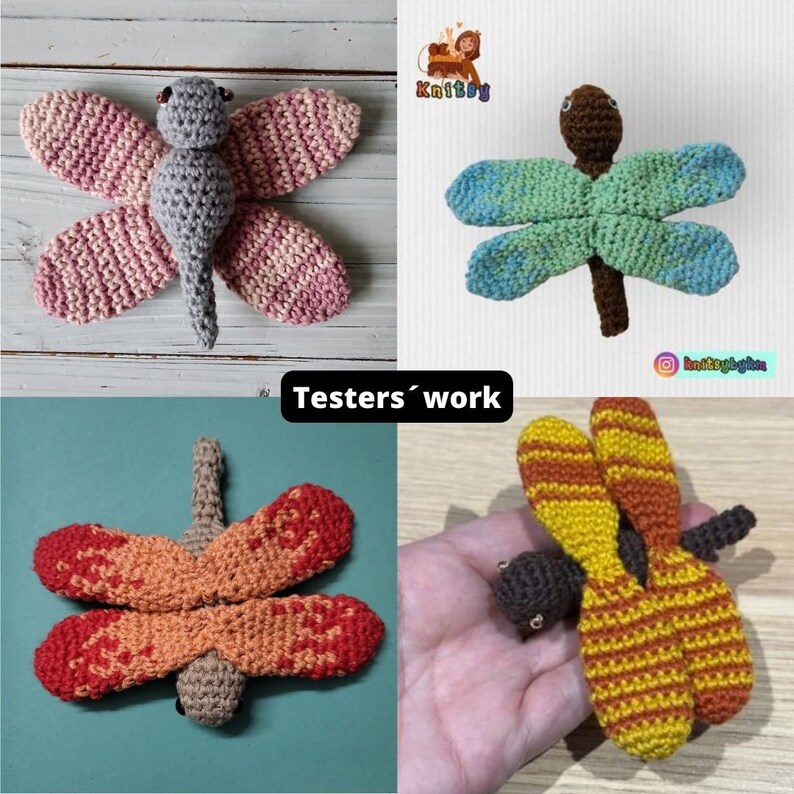 Crochet Amigurumi Dragonfly Pattern – Baby Mobile, Squeaky Toy (PDF ...