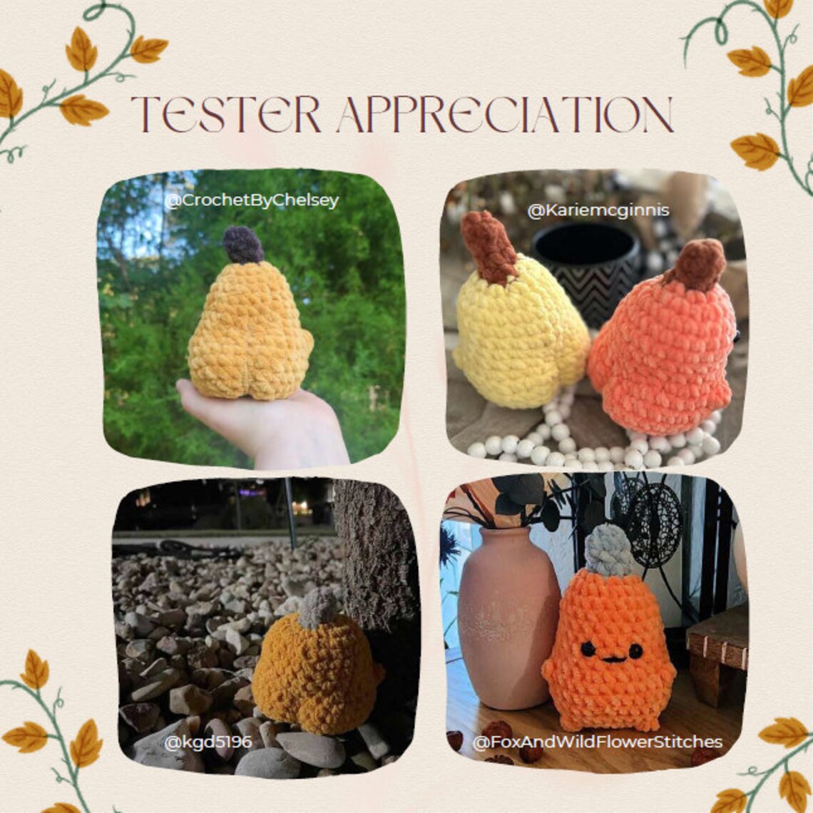 Butternut Squash NO-SEW Crochet Amigurumi PDF Pattern, Cute Pumpkin ...