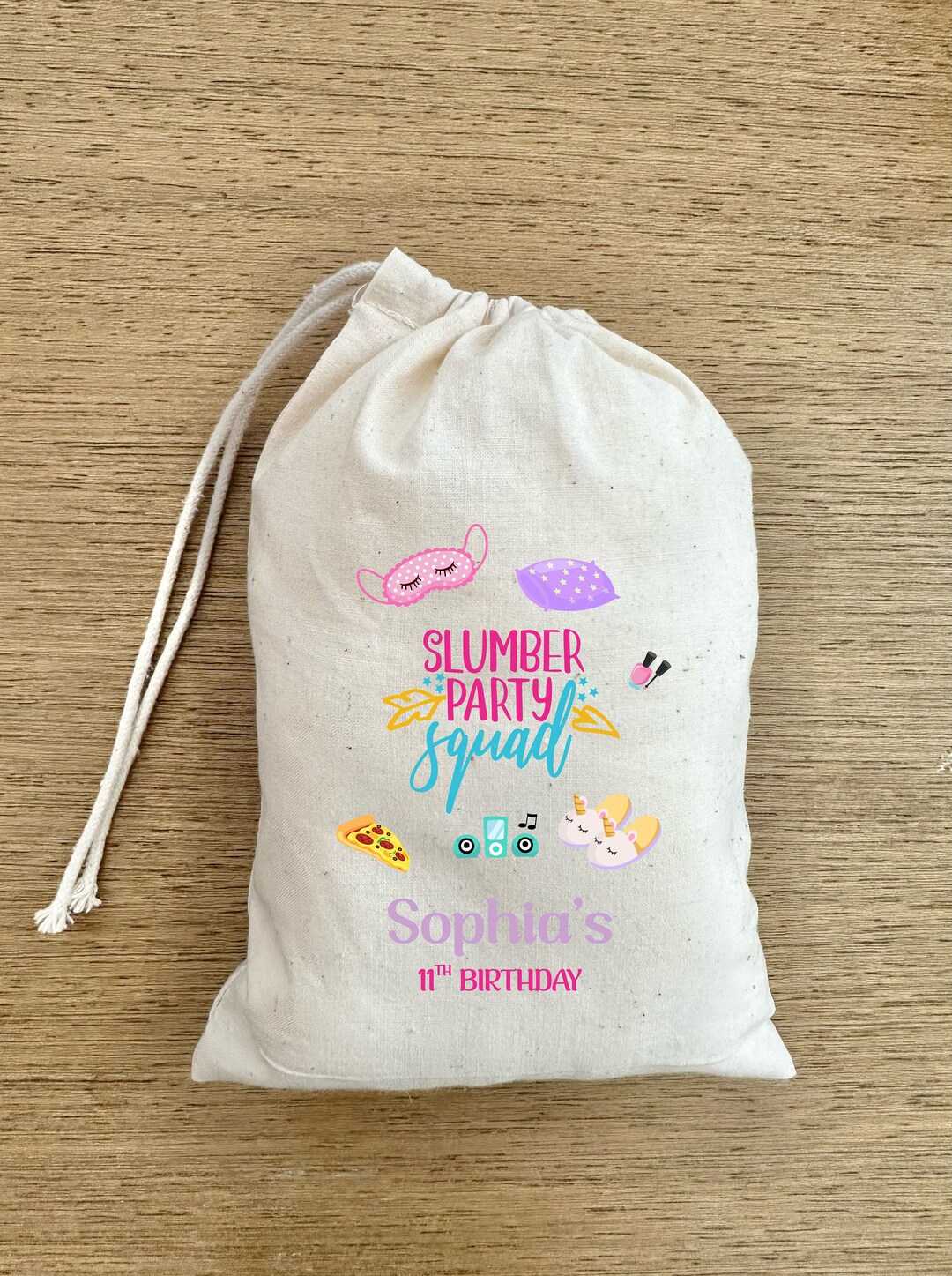 Slumber Party Squad Bag, Sleepover Party Bags, Girls Birthday Party Bag ...
