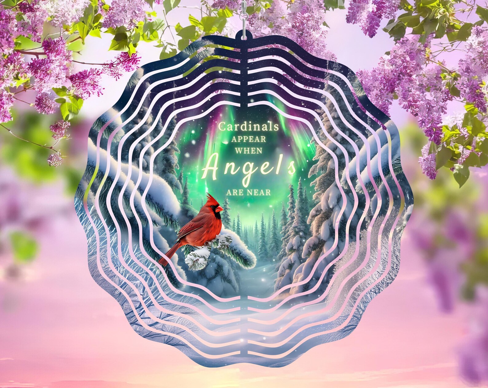 Red Cardinal Wind Spinner PNG, Cardinal Wind Spinner Sublimation Design ...