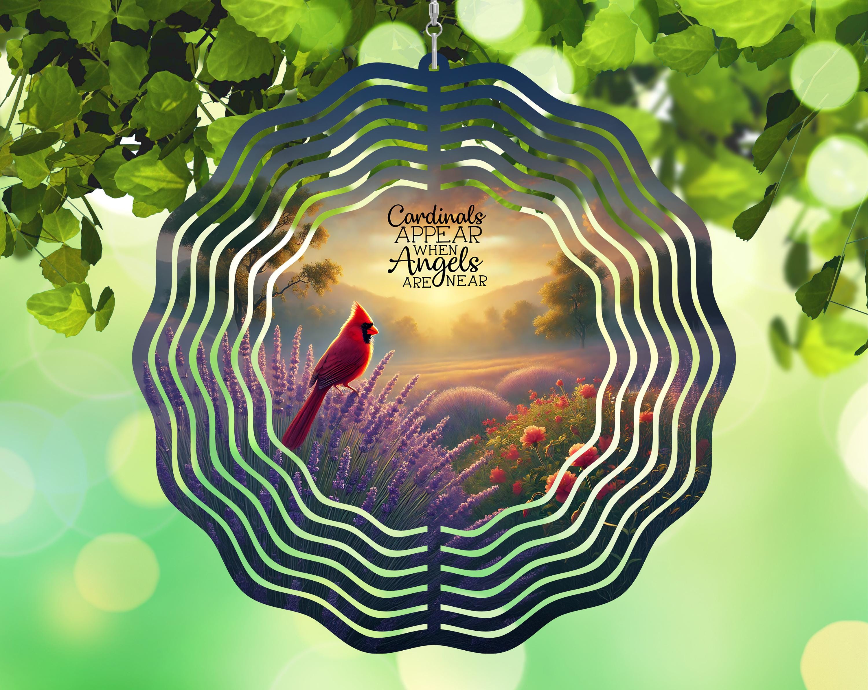 Red Cardinal Wind Spinner PNG, Cardinal Wind Spinner Memorial Loss ...