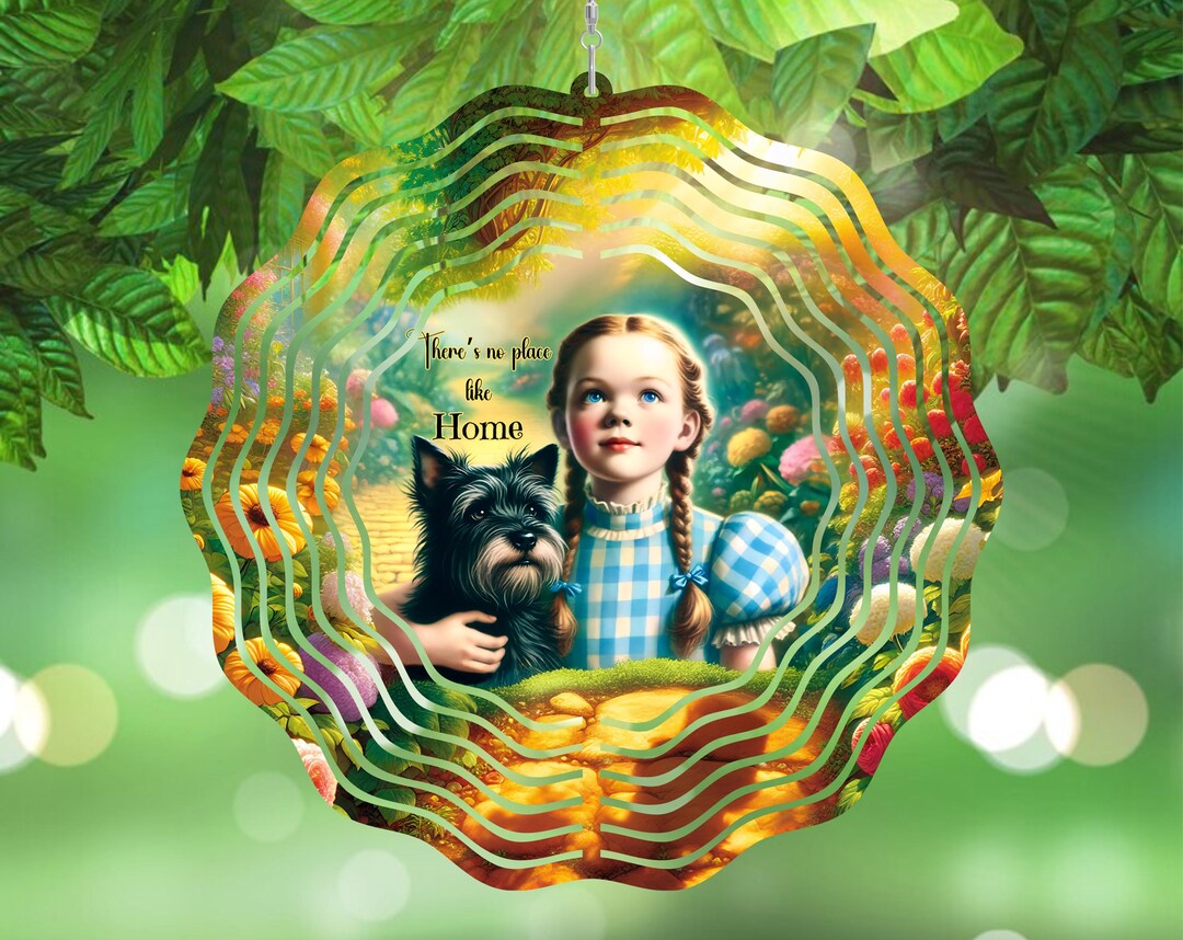 Wizard of Oz Wind Spinner - Dorothy Toto Windspin, There is No Place Like Home, Garden ...