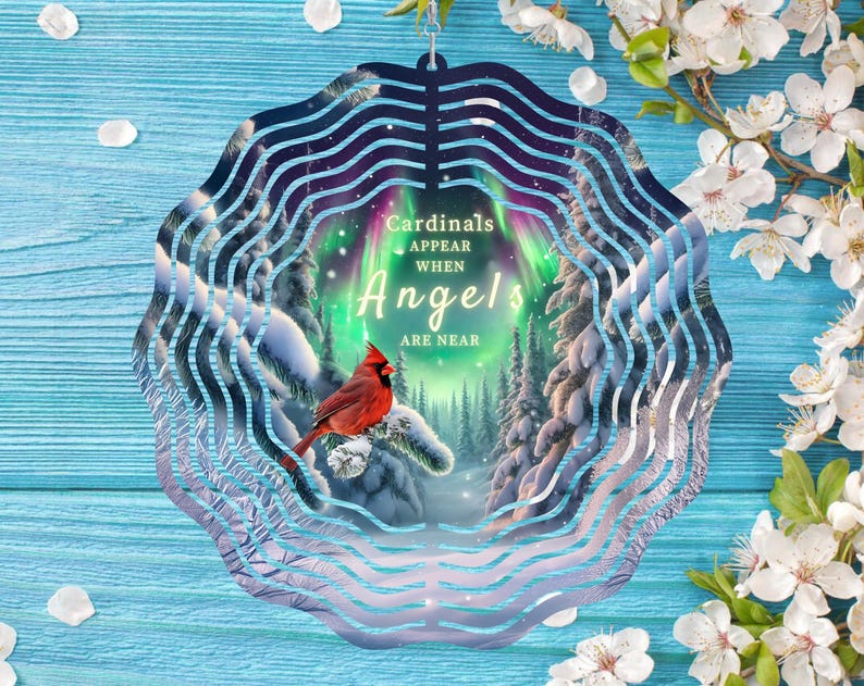 Red Cardinal Wind Spinner PNG, Cardinal Wind Spinner Sublimation Design ...