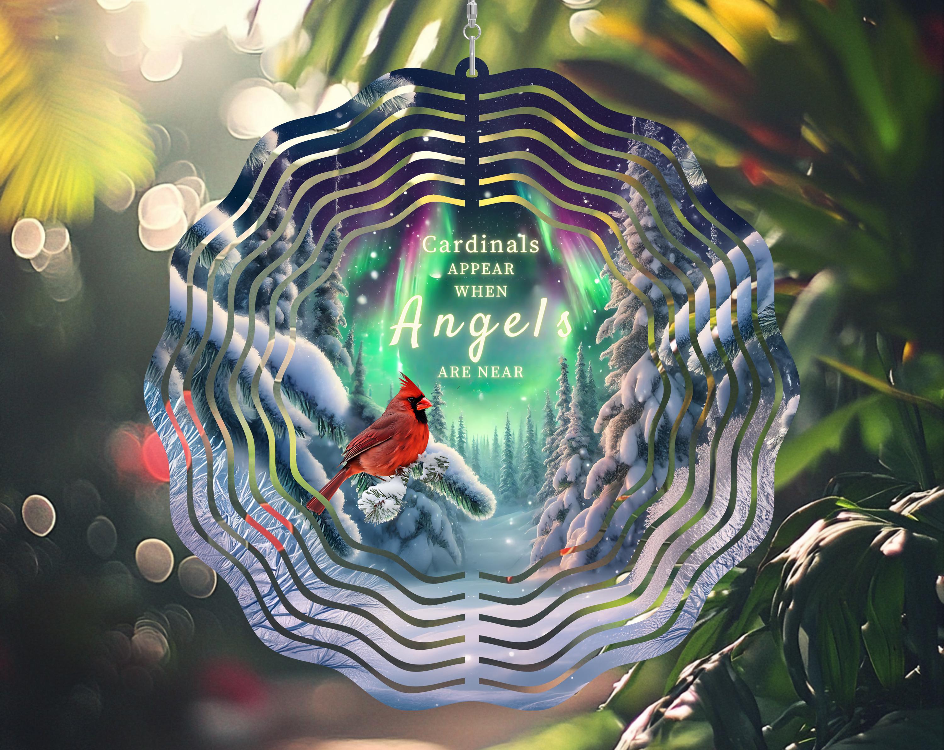 Red Cardinal Wind Spinner PNG, Cardinal Wind Spinner Sublimation Design ...