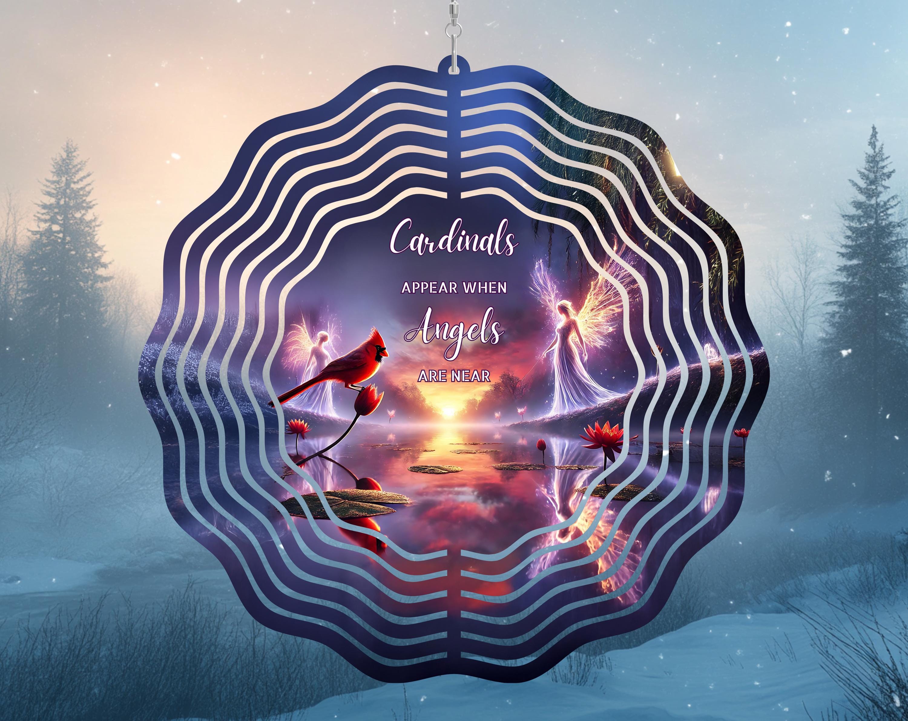 Red Cardinal Wind Spinner PNG, Cardinal Wind Spinner Memorial Loss ...