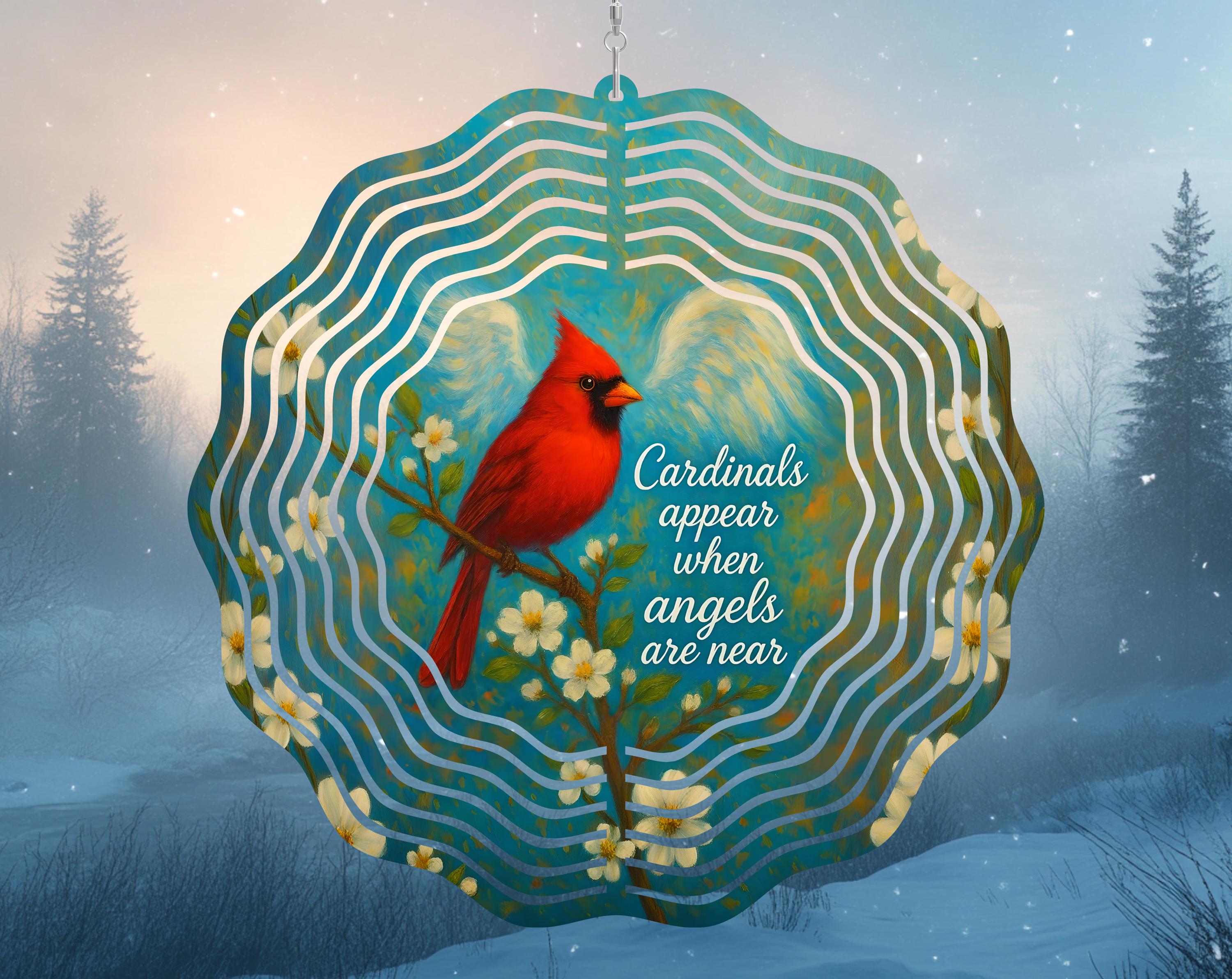 Red Cardinal Wind Spinner PNG, Cardinal Wind Spinner Memorial Loss ...