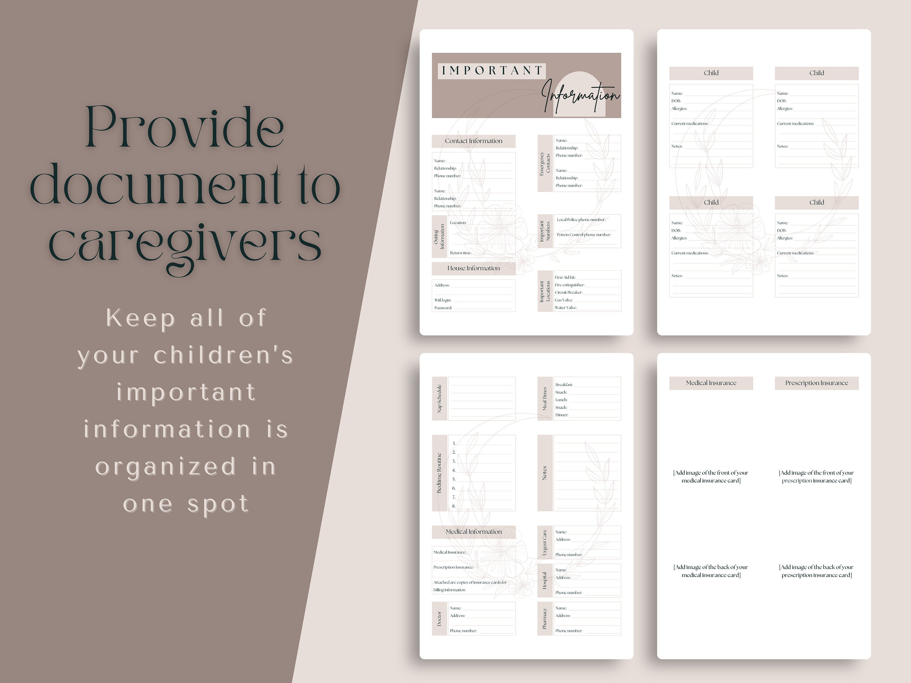 Emergency Binder Digital Download, Home Management Binder Printables ...