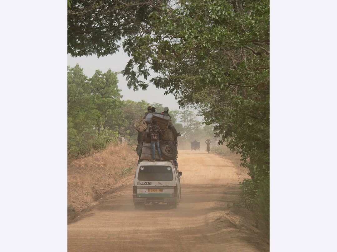 Togo, Togo Roads, Traditional Public Transport in Togo, Classic Matte ...