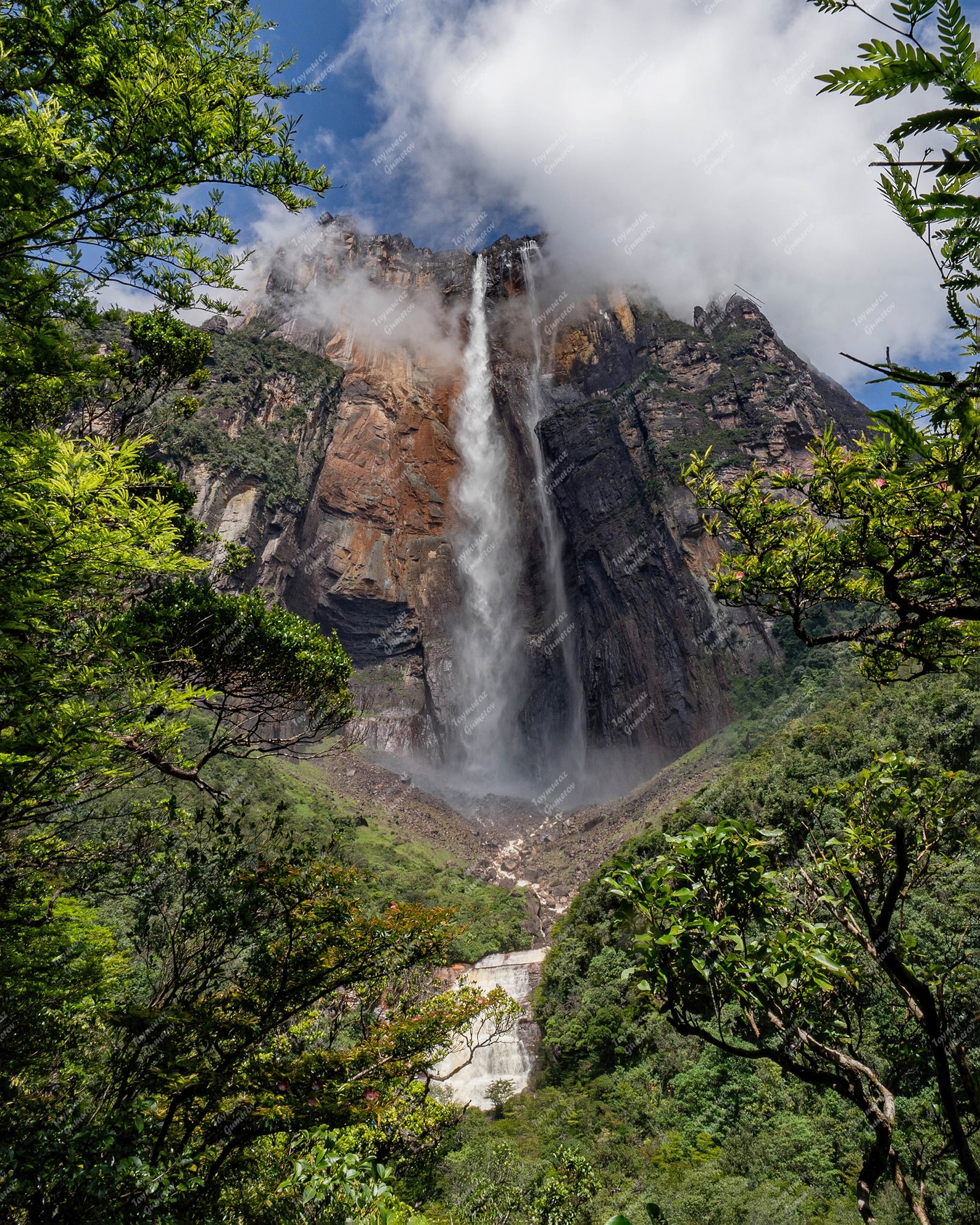 Venezuela, Angel Waterfall in Natural Frame, Salto Ángel, Museum ...