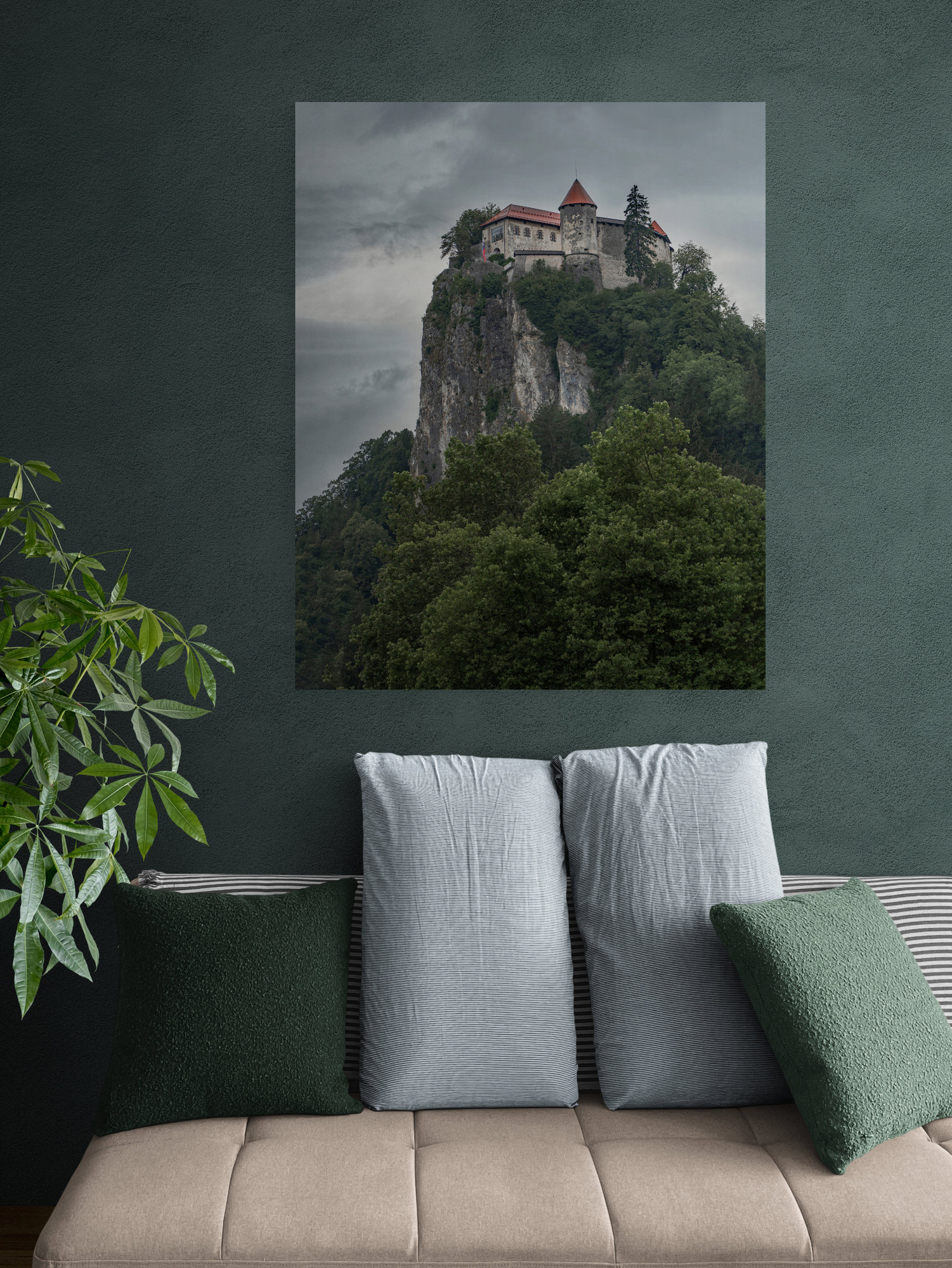 Lake Bled Slovenia, Bled Lake, Bled Castle at the Rock in a Rainy Day ...