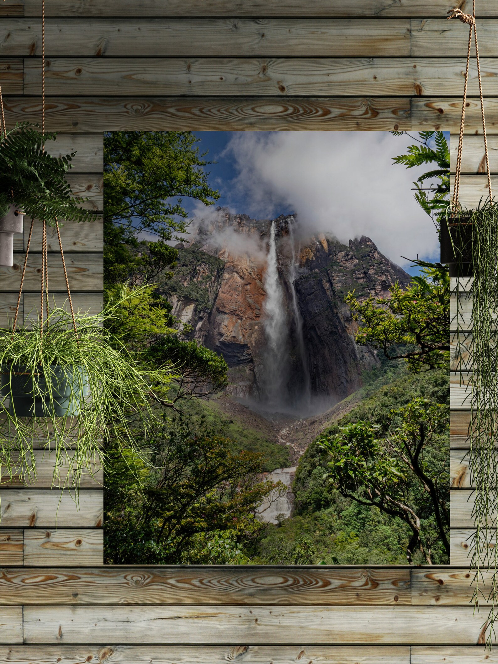 Venezuela, Angel Waterfall in Natural Frame, Salto Ángel, Museum ...