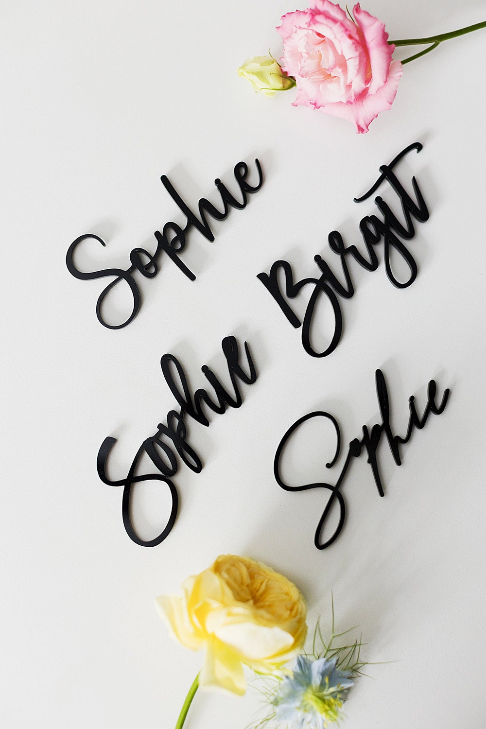 Wedding Acrylic Name Plate Personalized Table Sign, Elegant Wedding ...